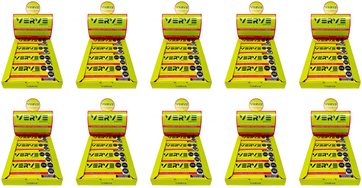 VERVE Energy: Chocolate con Leche y Cafeína (120 Piezas) – VERVE ENERGY